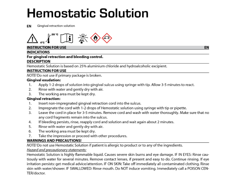 Hemostatic Solution | Buy Dental Haemostatic Solution Online in Pakistan